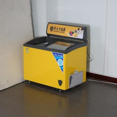 Cina Congelatore di frigorifero profondo del doppio di scivolamento della porta di vetro del gelato petto dell'esposizione in vendita