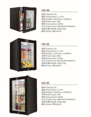 Cina Hotel di famiglia di Mini Glass Door Chest Freezer del vino in vendita