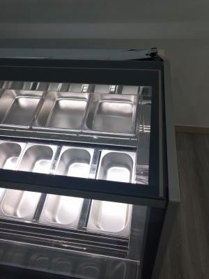 Cina Governo del porridge del ghiaccio del dolce del frigorifero dell'esposizione del Governo della salsa di immersione del gelato a più pale in vendita