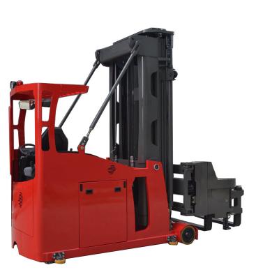 Cina 1.5ton Very Narrow Aisle VNA electric pallet forklift Stacker 1.5t 3 Way Electric Forklift in vendita