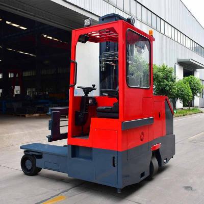 Cina china forklift Warehouse handling 4 way four direction 3t electric reach forklift narrow aisle forklift truck in vendita