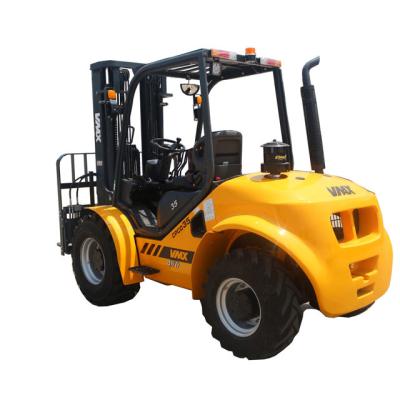 Cina 3.5T carrello elevatore diesel del terreno ruvido del compatto 4WD con il motore giapponese di Mitsubishi S4S (EUIII) in vendita