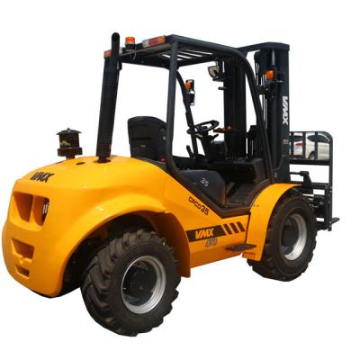 Cina 3.5T carrello elevatore diesel del terreno ruvido del compatto 4WD con il motore giapponese di Mitsubishi S4S (EUIII) in vendita