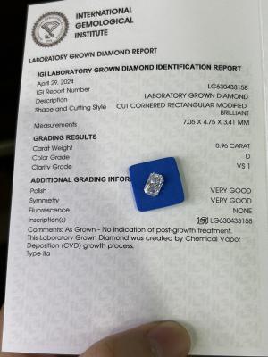 Cina 0.96 carati CVD Radiant Lab Diamante Chiarezza VS1 Colore D OEM ODM in vendita