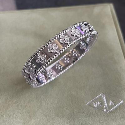Cina VAN PERLEE Braccialetto di Trifoglio Dolce 18K Massiccio Oro Agata Braccialetto in vendita