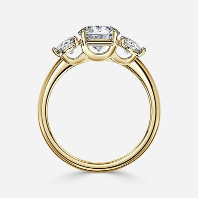 Cina 3 Anelli di diamanti in laboratorio di pietra da 1 a 3ct 18K 14K 10K 9K PT in vendita
