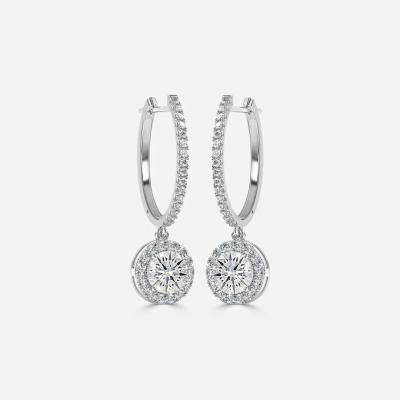 China 1.4 karaat Lab Created Diamond Hoop Ohrringe VVS Duidelijkheid HPHT Peer Cut Te koop