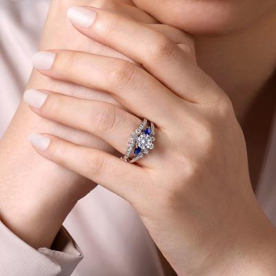 中国 実験室で育てた ダイヤモンドの婚約指輪 1+0.51ctw 5# 6# 7# 8# 9# 販売のため