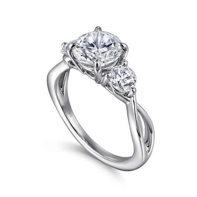 China Lab Diamond Wedding Band VVS Clarity HPHT Round Cut Lab Grown Diamond Ring Anel de casamento de diamantes à venda
