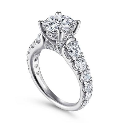 China Lab Diamond Wedding Band VVS duidelijkheid HPHT ronde geslepen Lab Grown diamanten ring Te koop