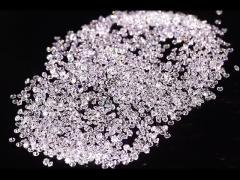 白い丸い形 実験室で育てられた松散なメレーダイヤモンド 0.7〜1.35mm DEF 色 VVS 透明性