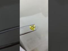 1.67CT 환상적인 강렬한 노란색 실험실 자란 VS1 EX VG CVD 실험실 자란 다이아몬드 심장 절단