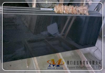China Polished G684 Black Basalt Slabs for sale
