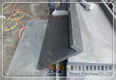 China Flamed G684 Black Basalt L Shape Pool Coping for sale