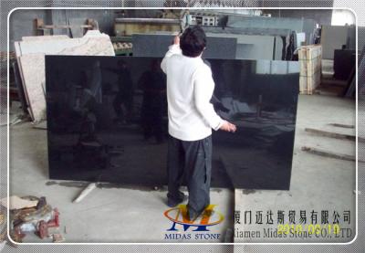 China Hebei Black Granite Slabs for sale