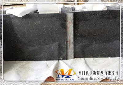China Black Galaxy Granite Tiles for sale