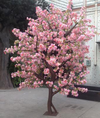 China high simulation large outdoor ornamental flowering plants artificial pink blossom tree for sale