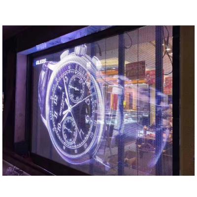 China Advertising Pixel Pitch 3.91mm Transparent LED Display Screen for Glass Walls for sale
