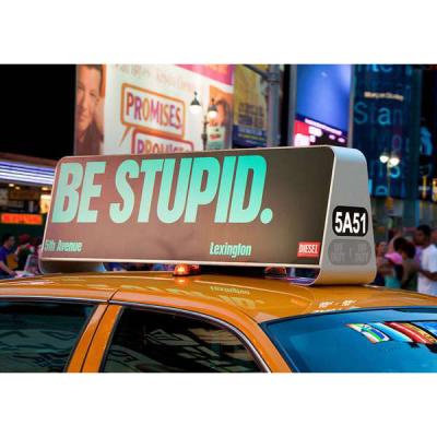 China Digital Wireless Gps 4G Wifi 60*160mm Taxi Top LED Display for sale