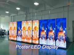Fonte de luz SMD LED Strips Poster Display Stand P2.5 Dimensão do display 1920mm X 640mm