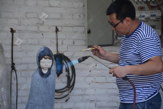 Bronze sculpture patina process