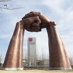 Quality Abstract Large Bronze Statues Etiquette 30m High Hand Forged Monumental Bronze Sculpture for sale