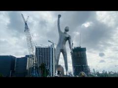 55.5M High Customized Perforated Metal Sculpture , Contemporary Steel Sculpture