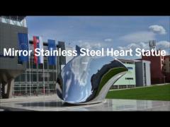 Mirror Polished Stainless Steel Polishing Sculpture-A Pulsing Heart