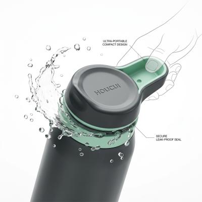 China Leak Proof Portable Dog Water Bottle Outdoor Pet Gear Travel Walking Drinking Cup for sale