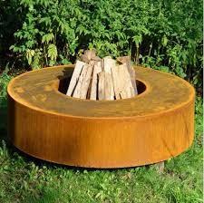 China heavy duty indoor corten steel round gas fire pit for sale