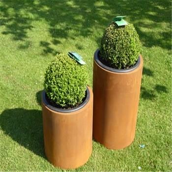 China Outdoor Raised Garden Corten Steel Planters Rectangular Planter Box for sale
