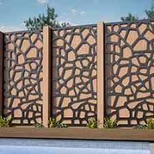 China laser cut corten steel swimming pool fencing with steel support for sale