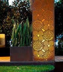 China Vintage Home Decor Japan Metal Corten Steel Screen Sculpture for sale