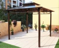 Quality Aluminum Profile Hard Top Pavilion Canopy 0.5 Rotary Metal Roof Gazebo for sale