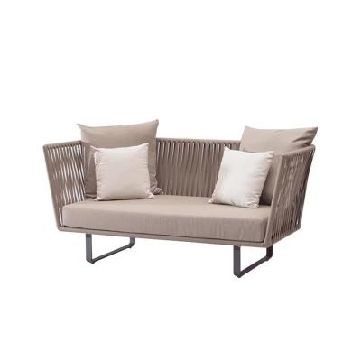 China Outdoor Sofa Rattan Woven Patio Garden Furniture Weatherproof Sun / Rain Lounge Chair Balcony Relaxation Set with Coffee Table for sale