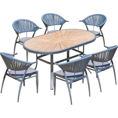 Cina Mobili da giardino per esterni – Sedie in corda moderne nordiche, set da patio in stile europeo per cortile, villa e balcone. in vendita