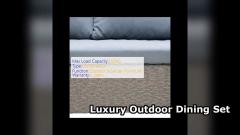 Outdoor Rattan Sectional Sofa Hotel Resort Dining Set