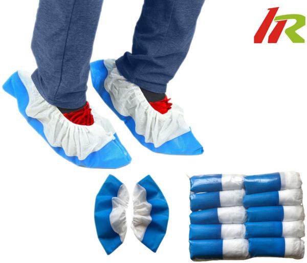 Quality Disposable Waterproof Anti-slip Breathable Non-woven PP+PE Boot Shoe Cover for sale