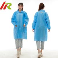Quality Visitor Coat Nonwoven Labcoats Wholesale Doctor Waterproof Disposable Labcoats for sale