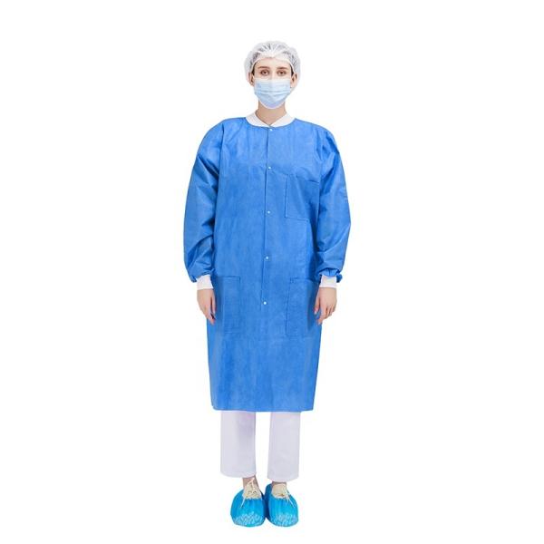 Quality Lab Coat Nonwoven PP SMS  Doctor Labcoats Nursing Scrubs Nurse Uniform Customized Lab Coat for sale