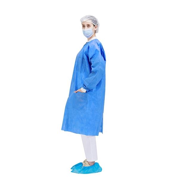 Quality Lab Coat Nonwoven PP SMS Doctor Labcoats Nursing Scrubs Nurse Uniform Customized for sale