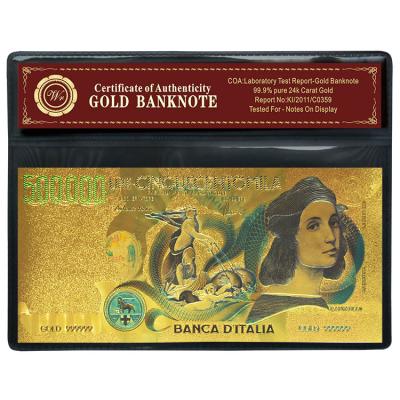 Cina L'Italia di plastica biglietto dell'oro da 500000 Lire che raccoglie album per il regalo del ricordo in vendita