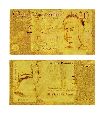 中国 £20 はめっきされた 24k 金の銀行券のコレクションの純粋な 99.9% 24k 金手形を打ち砕きます 販売のため