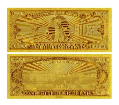 中国 価値コレクションのための $1 十億ドル札 24k の金の銀行券の金の技術 販売のため