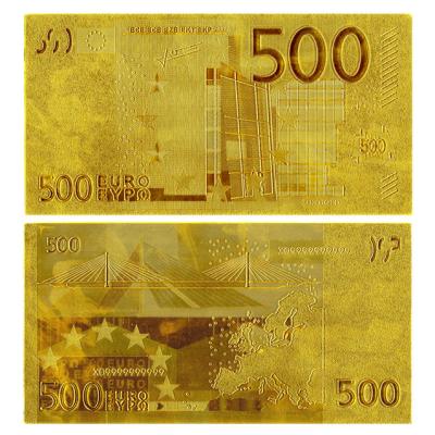 中国 €500 は 100 個のユーロの金によってめっきされる銀行券のギフト、習慣金通貨のノートを刻みます 販売のため