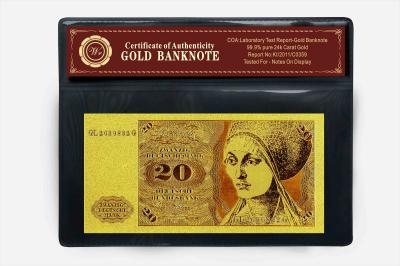 中国 装飾のための習慣 24k ドイツ 20 の印のビルの金ホイルの銀行券 販売のため