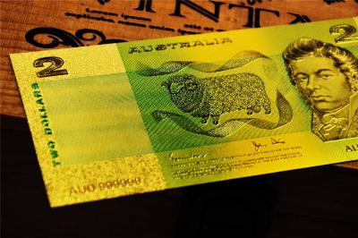 中国 ビジネス昇進のための大型の着色された古い AUD 2 の金の銀行券の敏感な現在 販売のため