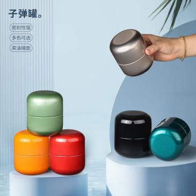 China 85*98mm Small Tea Tin Cans Polished UV Bright Face Round Tinplate Food Packaging for sale