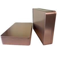 China 300* 200*60mm Empty Rectangular Tin Containers Tinplate Cans Square Metal Cookie Jar for sale