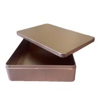 China 300* 200*60mm Empty Rectangular Tin Containers Tinplate Cans Square Metal Cookie Jar for sale